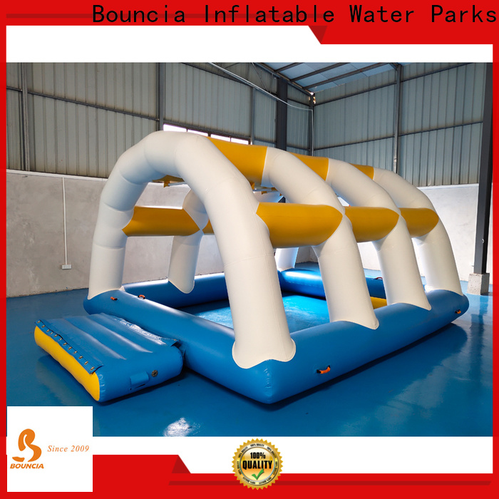 Latest water obstacle course park jumping platform for outdoors | Bouncia