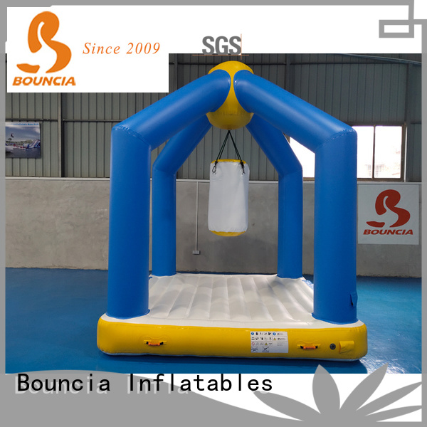 stable inflatable obstacles jumping platform customized for pool | Bouncia
